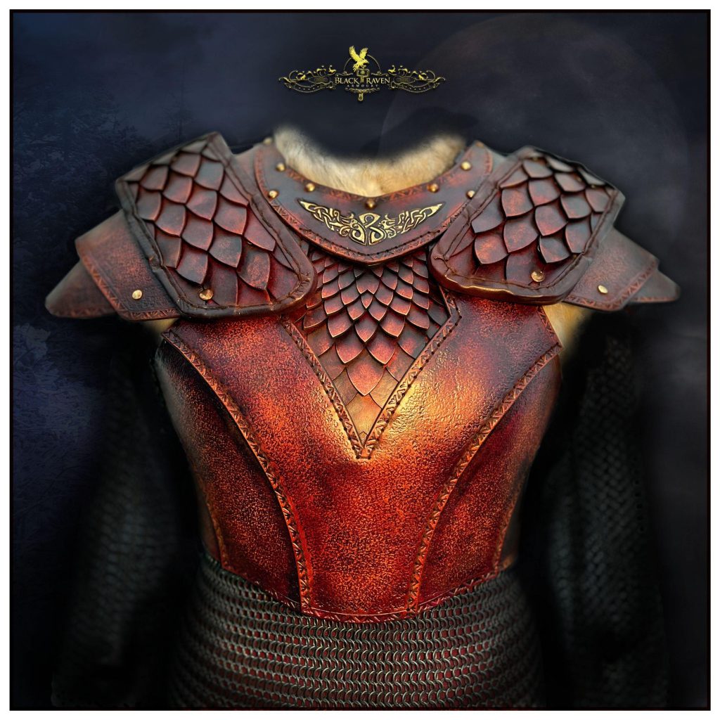 Limited Edition SCA Dragon Queen Body Armour - www.blackravenarmoury.com